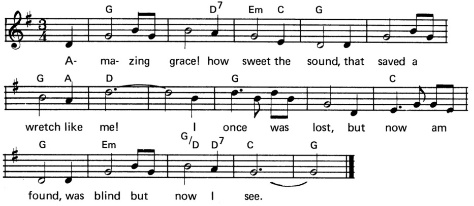 Amazing Grace Text und Noten